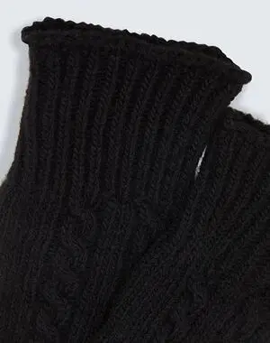 8 BY YOOX Recycled Wool Cable Knit Gloves