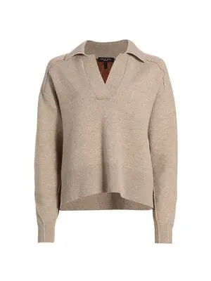 Rag & Bone Women's Bridget Wool-Blend Long-Sleeve Sweater - Oatmeal  - Oatmeal