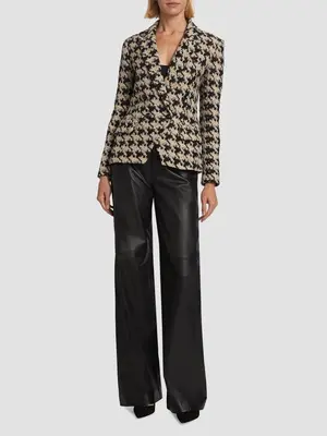 L'Agence Livvy Leather Straight-leg Pants - Black