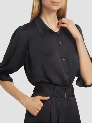 Ramy Brook Dina Button-front Bodysuit - Black