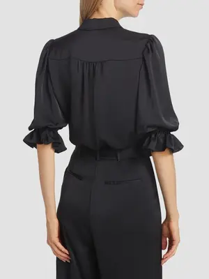Ramy Brook Dina Button-front Bodysuit - Black