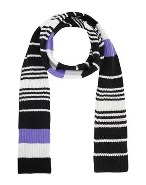 8 BY YOOX Wool Blend Long Striped Scarf Scarf Wool, Recycled Wool, Recycled Polyamide - Black