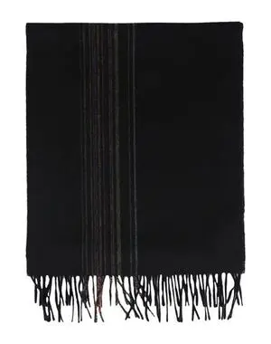 Paul Smith Man Scarf Black Size - Lambswool, Cashmere Black