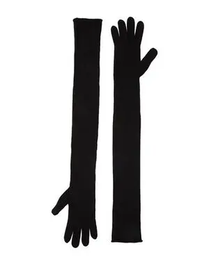8 BY YOOX Recycled Wool Extra Long Gloves - Black