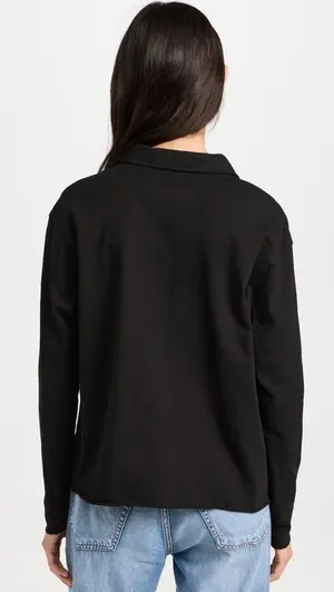 Frank & Eileen Popover Henley Tee - Black