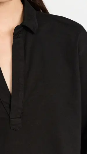 Frank & Eileen Popover Henley Tee - Black