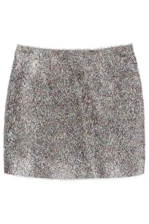 BLAZÉ MILANO Lurex Mini Skirt - Grey