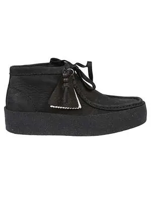 Clarks Wallabee Cup Bt Leather Shoes - Black