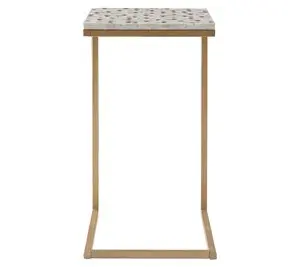 LINON Bria Capiz Fish Mosaic Accent Table