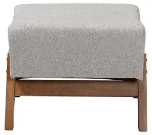 BAXTON STUDIO Hanson Fabric And Wood Ottoman