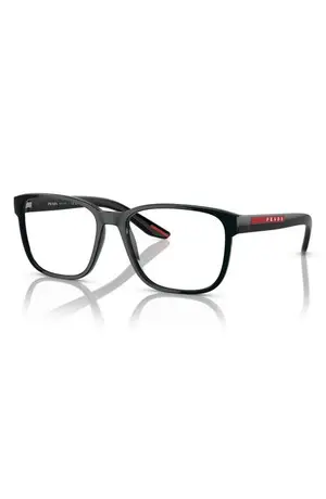 Prada Prada Linea Rossa 57mm Pillow Optical Glasses Black