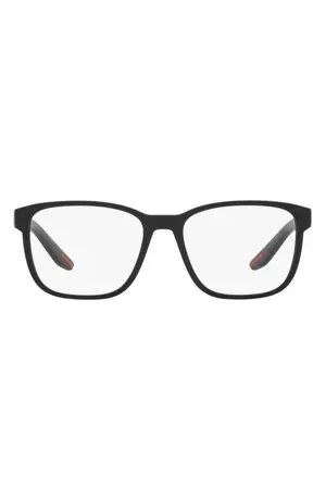 Prada 57mm Pillow Optical Glasses - Rubber Black