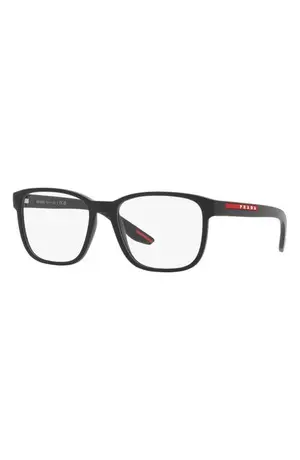 Prada 57mm Pillow Optical Glasses - Rubber Black