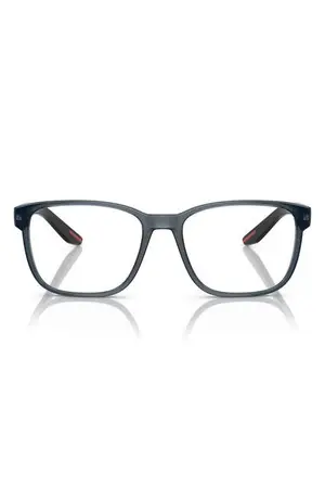 Prada Prada Linea Rossa 57mm Pillow Optical Glasses Trans Blue