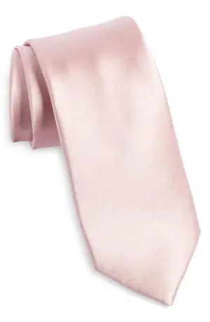 Nordstrom Anthony Solid Silk Neck Tie Lt Pink