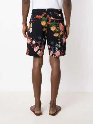 OSKLEN Floral-print Cotton Cargo Shorts