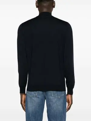 DRUMOHR High-neck Wool Jumper - Blue