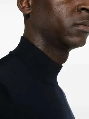 DRUMOHR High-neck Wool Jumper - Blue