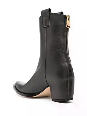 N°21 60mm Pointed-toe Leather Ankle Boots