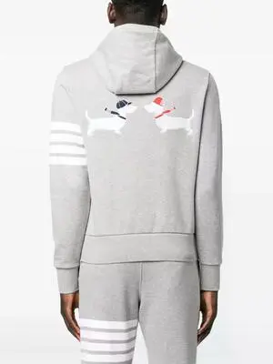 Thom Browne Hector-embroidered Loopback Hoodie