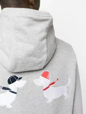 Thom Browne Hector-embroidered Loopback Hoodie