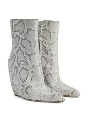GIUSEPPE ZANOTTI 105mm Ginnyfer Bootie Wedge Boots