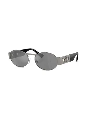 Versace Medusa-motif Oval Sunglasses - Grey