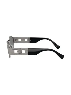 Versace Medusa-motif Oval Sunglasses - Grey