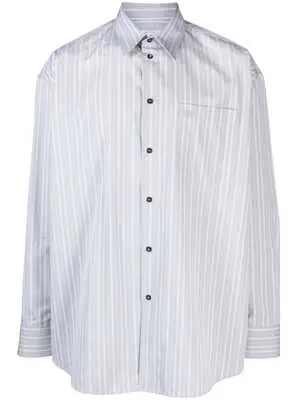 Off-White Oversized Striped Cotton Shirt