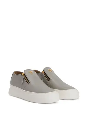 GIUSEPPE ZANOTTI Mike Zip Low-top Sneakers - Grey