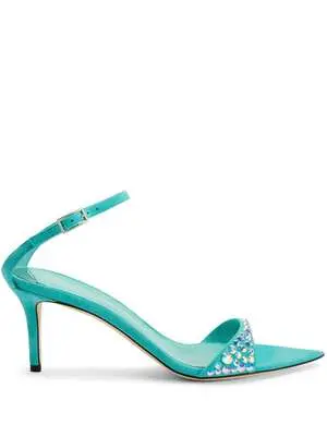 GIUSEPPE ZANOTTI Intriigo Queen 70mm Crystal-embellished Sandals - Blue