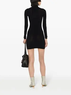Off-White Logo-embellished Ribbed Shirt Dress
