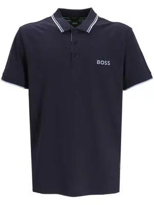 BOSS Logo-embroidered Cotton-blend Polo Shirt