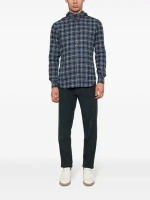 Kiton Corduroy Slim-cut Trousers - Blue