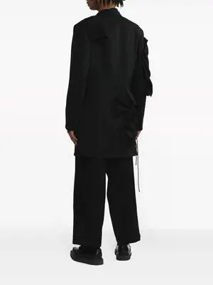 Yohji Yamamoto Draped Single-breasted Zip-up Blazer