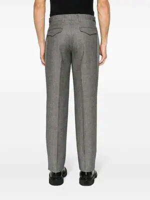 LARDINI Houndstooth Tapered Trousers
