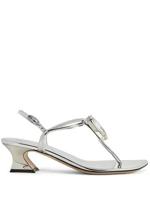 GIUSEPPE ZANOTTI 45mm Anthonia Rhinestone-embellished Sandals - Silver