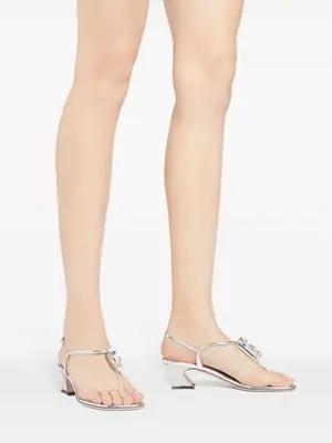 GIUSEPPE ZANOTTI 45mm Anthonia Rhinestone-embellished Sandals - Silver