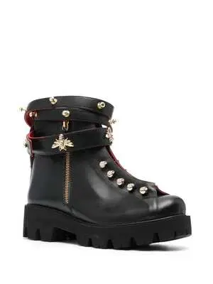 HARDOT 45mm Stud-embellished Leather Boots