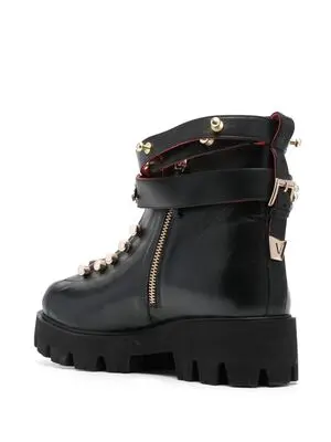 HARDOT 45mm Stud-embellished Leather Boots