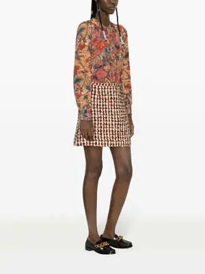 Ulla Johnson Philipa Floral-print Silk Blouse - Orange
