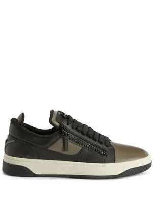 GIUSEPPE ZANOTTI Gz94 Double-zip Low-top Sneakers - Brown