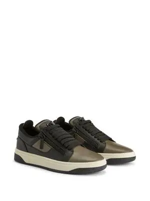 GIUSEPPE ZANOTTI Gz94 Double-zip Low-top Sneakers - Brown