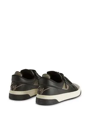 GIUSEPPE ZANOTTI Gz94 Double-zip Low-top Sneakers - Brown