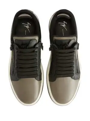 GIUSEPPE ZANOTTI Gz94 Double-zip Low-top Sneakers - Brown
