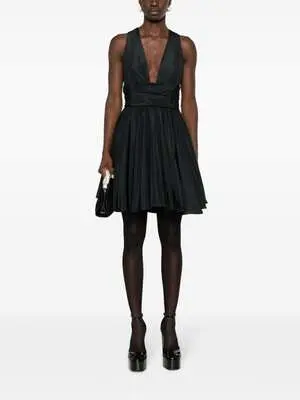 Pinko V-neck Pleated Dress