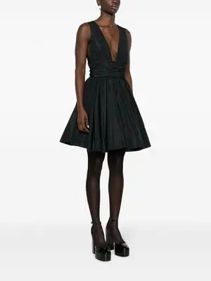 Pinko V-neck Pleated Dress