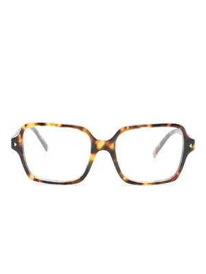 Prada Tortoiseshell Square Frame Glasses - Brown