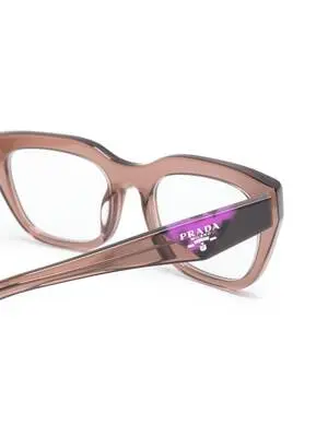 Prada Logo-engraved Rectangle-frame Glasses
