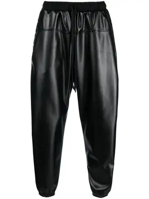 Alchemy Fashions Faux-leather Elastic-waist Trousers